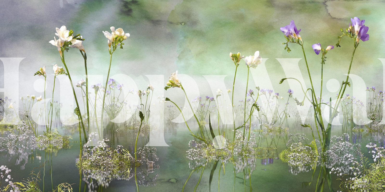 Buy Forever Freesia Green Wallpaper - Happywall.com