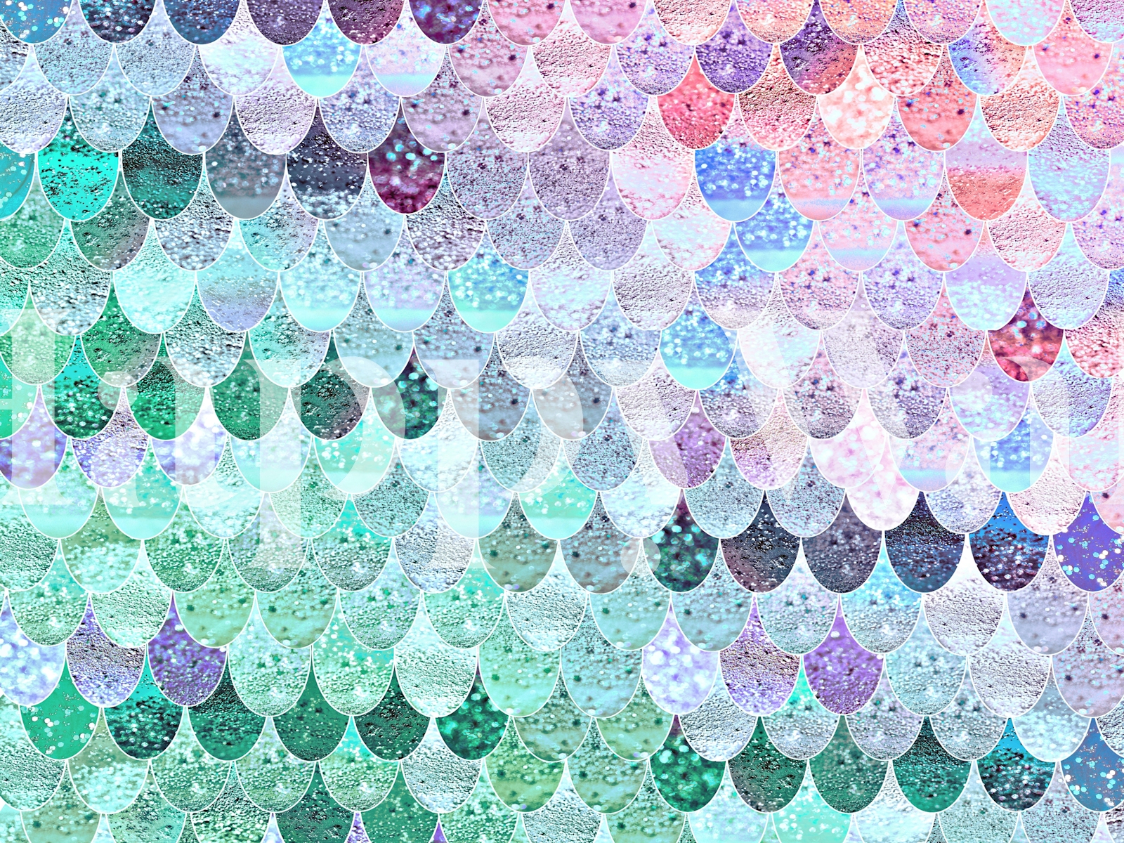 Mermaid Scale Colorful Wallpaper