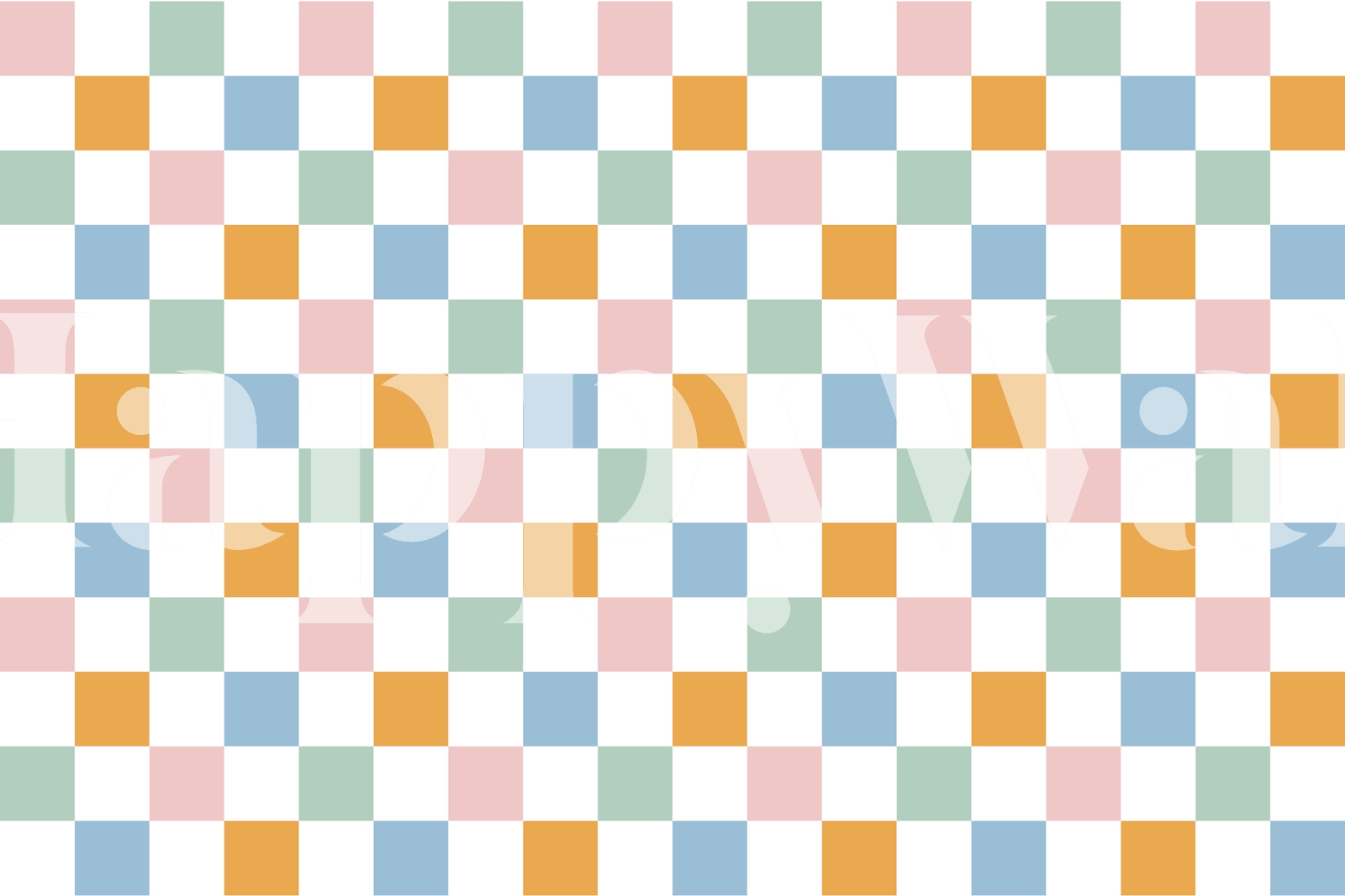 Colorful Gingham Pattern Wallpaper