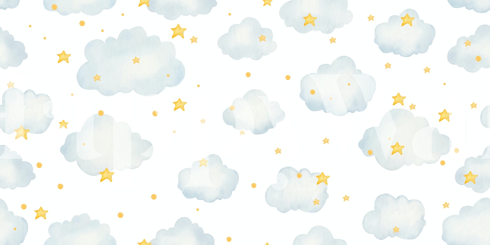 Clouds and Stars Wallpaper - Transform Your Space | Happywall