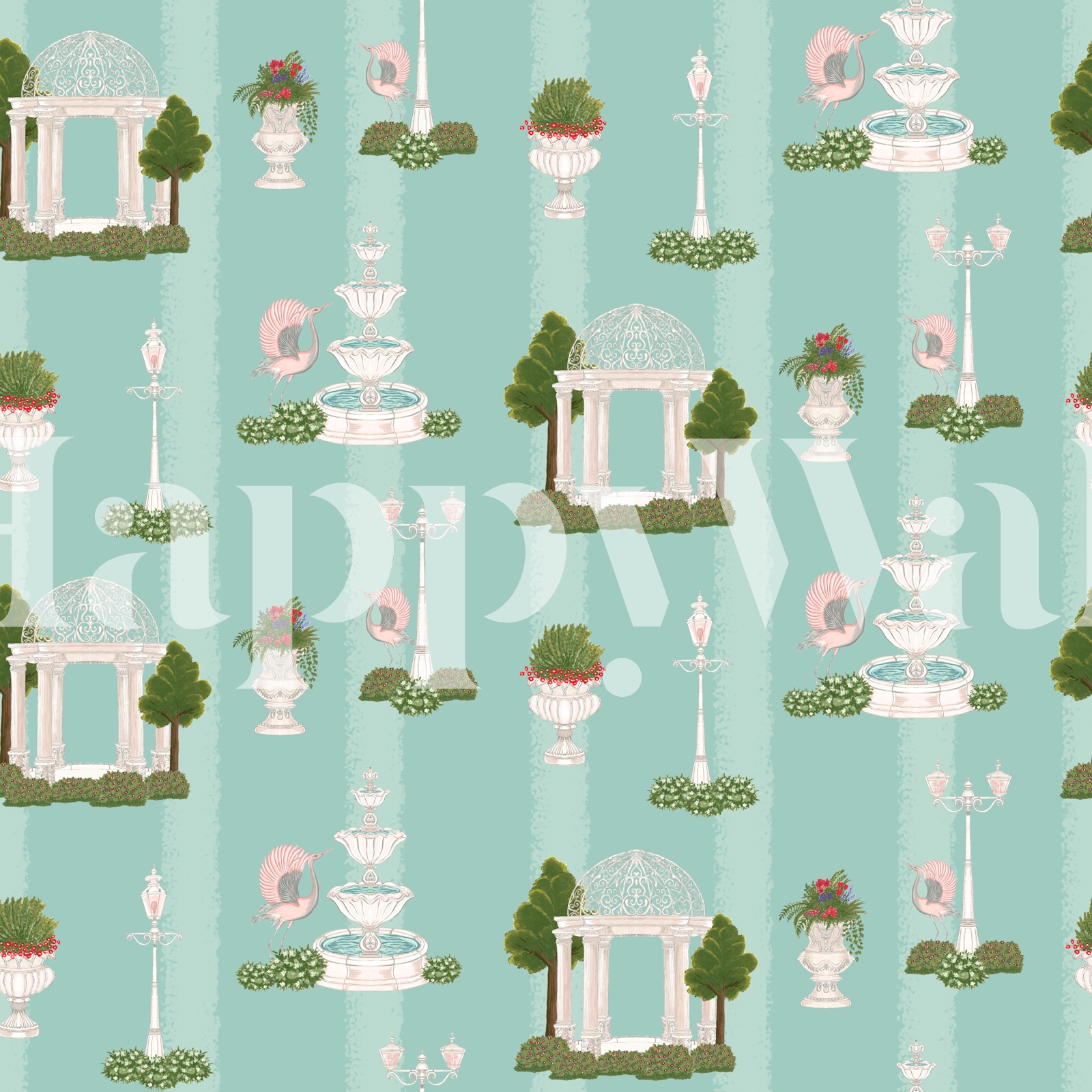 Greek Garden Mint Wallpaper – Buy Online at Happywall
