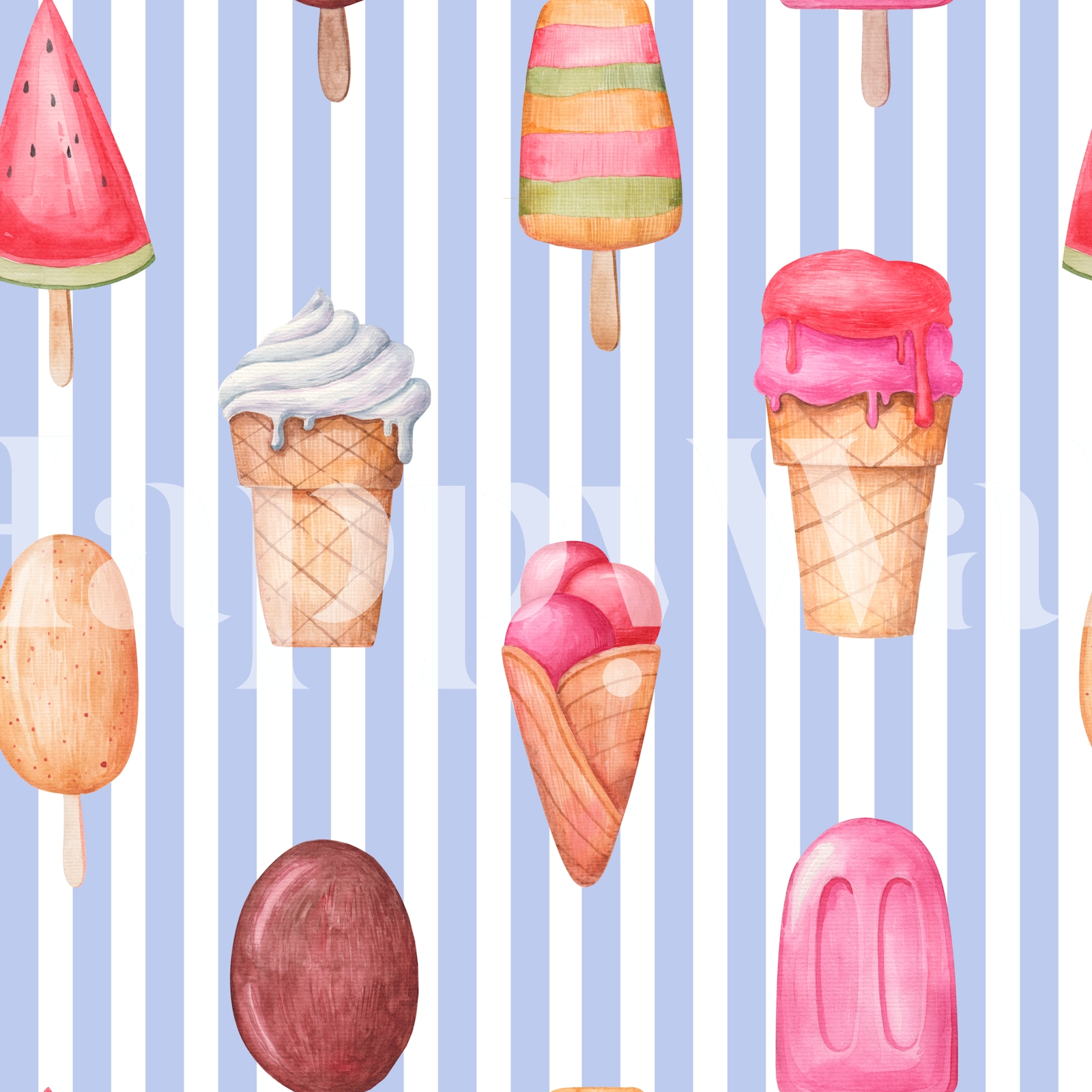 Ice Cream Pattern Wallpaper - Happywall.com