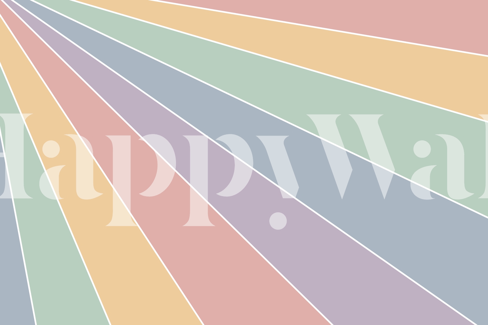 Pastel Rainbow Striped Wallpaper