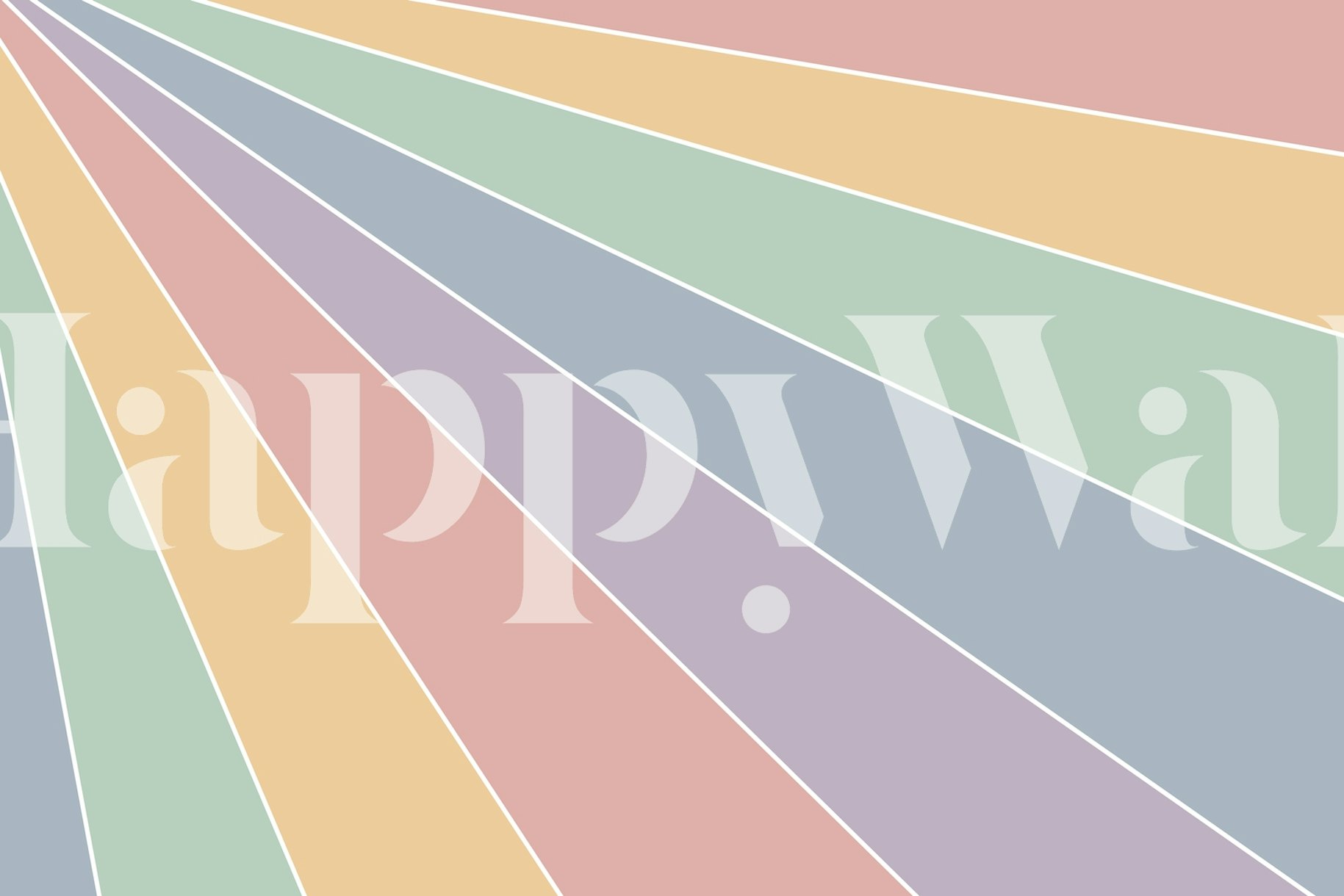 Happy Pastel Rainbow Wallpaper | Buy Online - Happywall