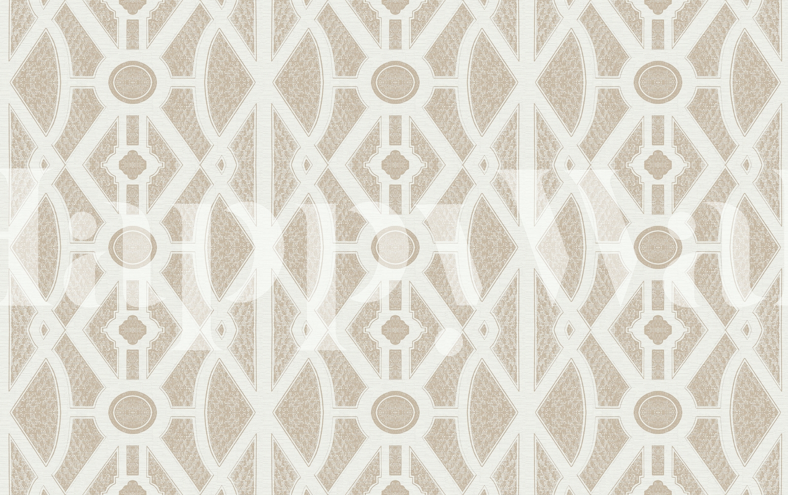 French Renaissance Lattice Beige Wallpaper - Happywall