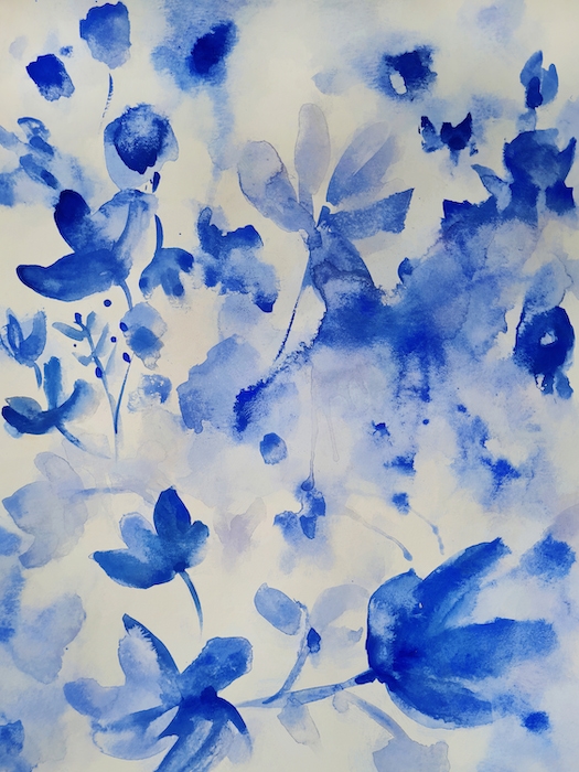 Blue Floral 3 Wallpaper | Buy Exquisite Floral Wallpapers Online