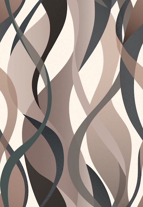 Curves in Earth Tones Wallpaper | Happywall