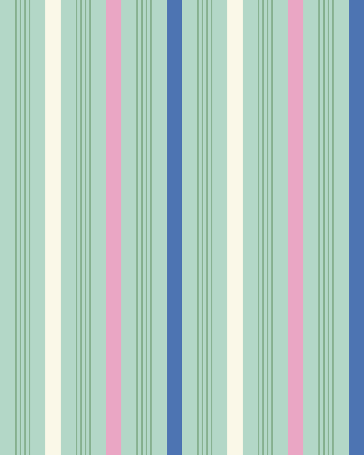 Buy Happy Retro Stripes Pastel Mint Blue Pink Wallpaper | Happywall
