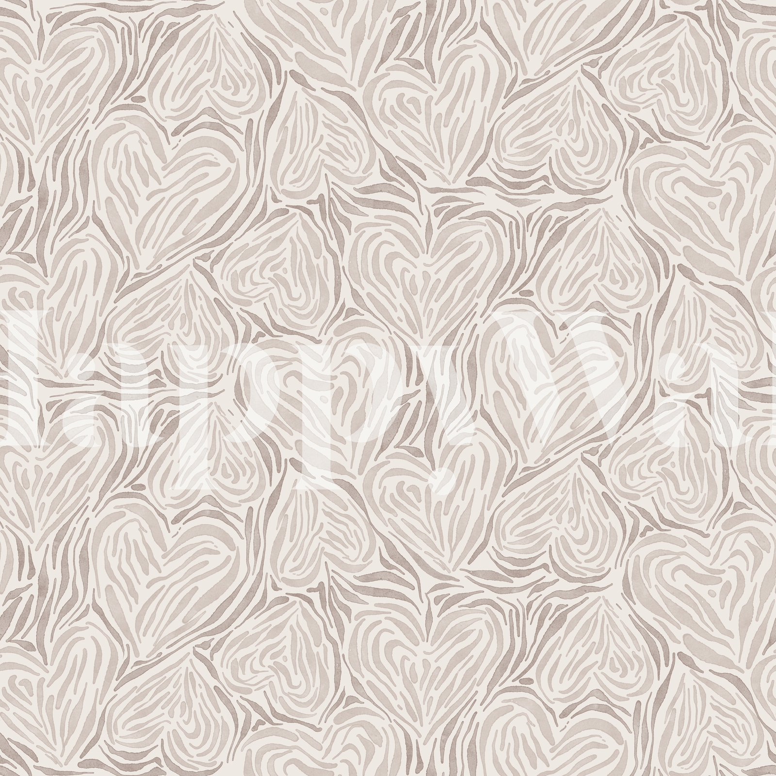 Beige Boho Leopard Heart Wallpaper