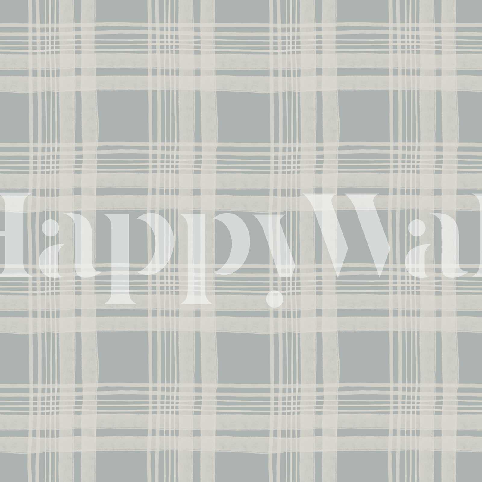 Buy Rustic Irregular Patchwork Grid in Blue Wallpaper | Happywall