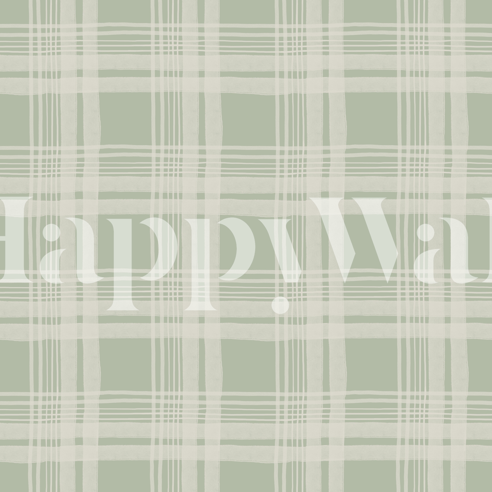 Light Green Plaid Wallpaper for Home Decor