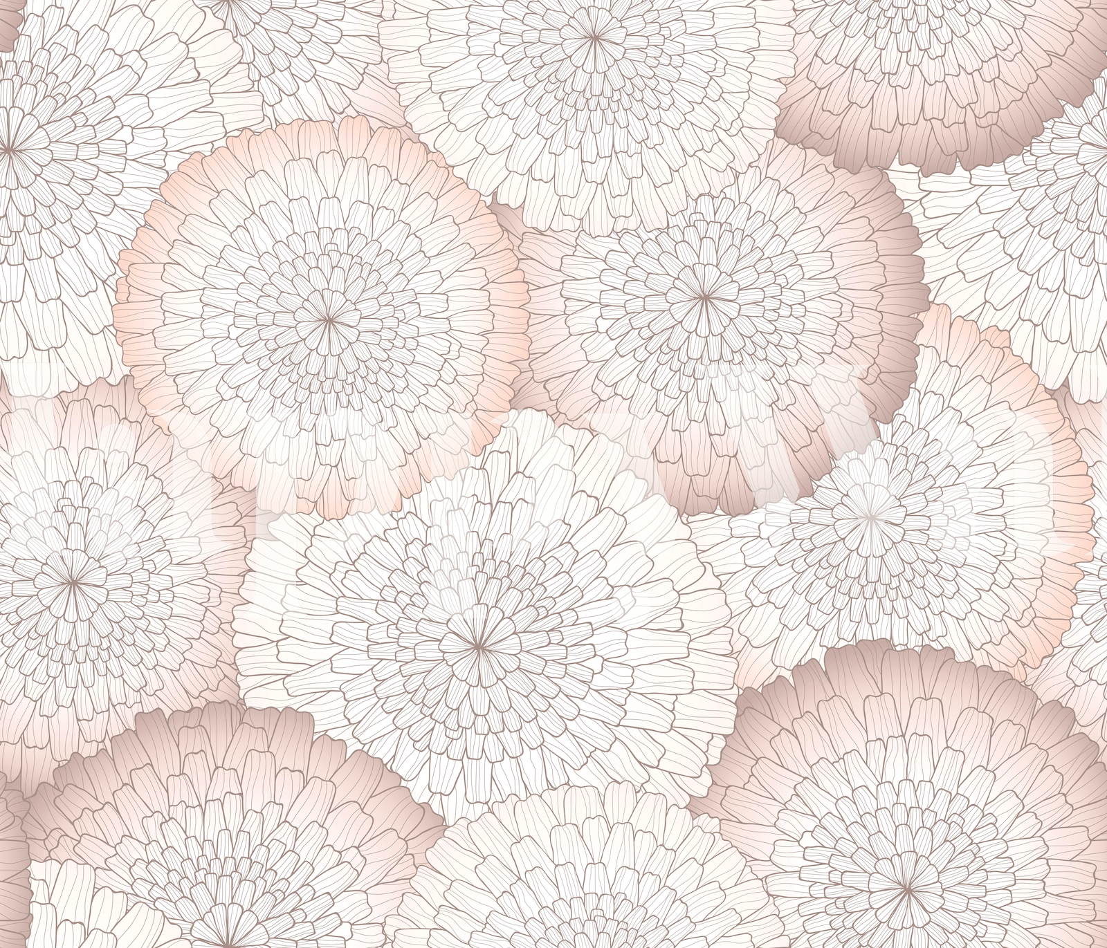 Buy Line Flowers Wallpaper | Happywall.com