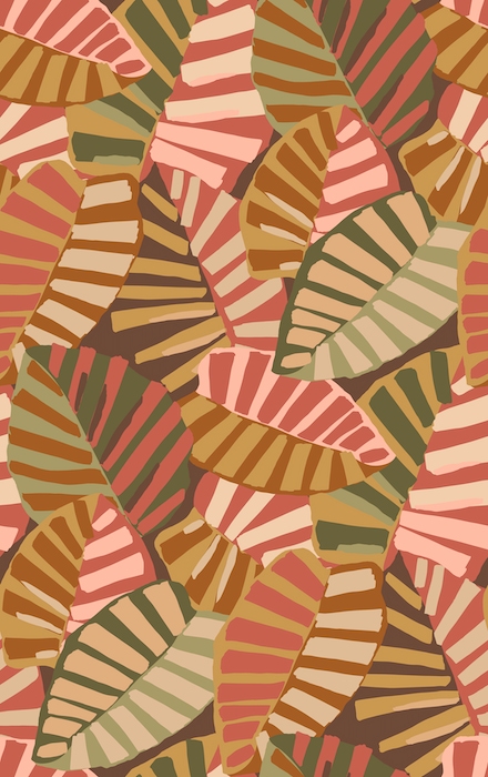 Buy Foliage Pattern Earth Tones Wallpaper | Happywall