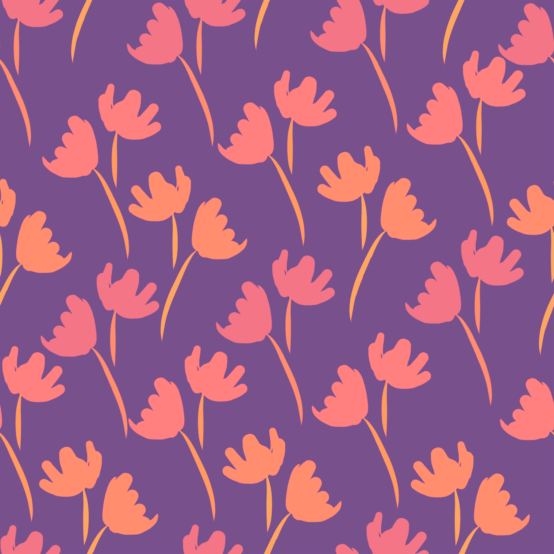 Shop Vibrant Ditsy Orange Wallpaper Online | Happywall