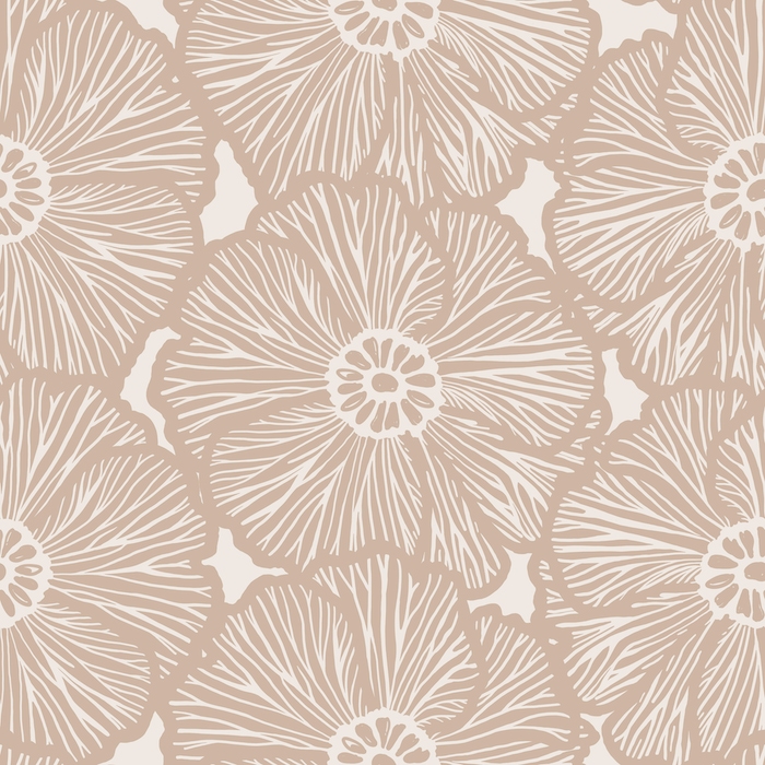 Neutral Floral Wallpaper for Contemporary Rooms
