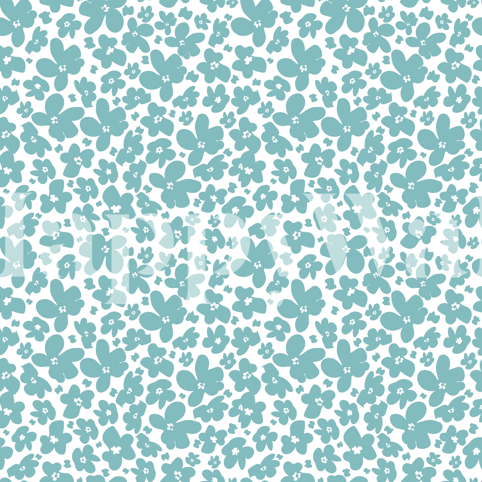 Blue Floral Wallpaper for Bright Interiors