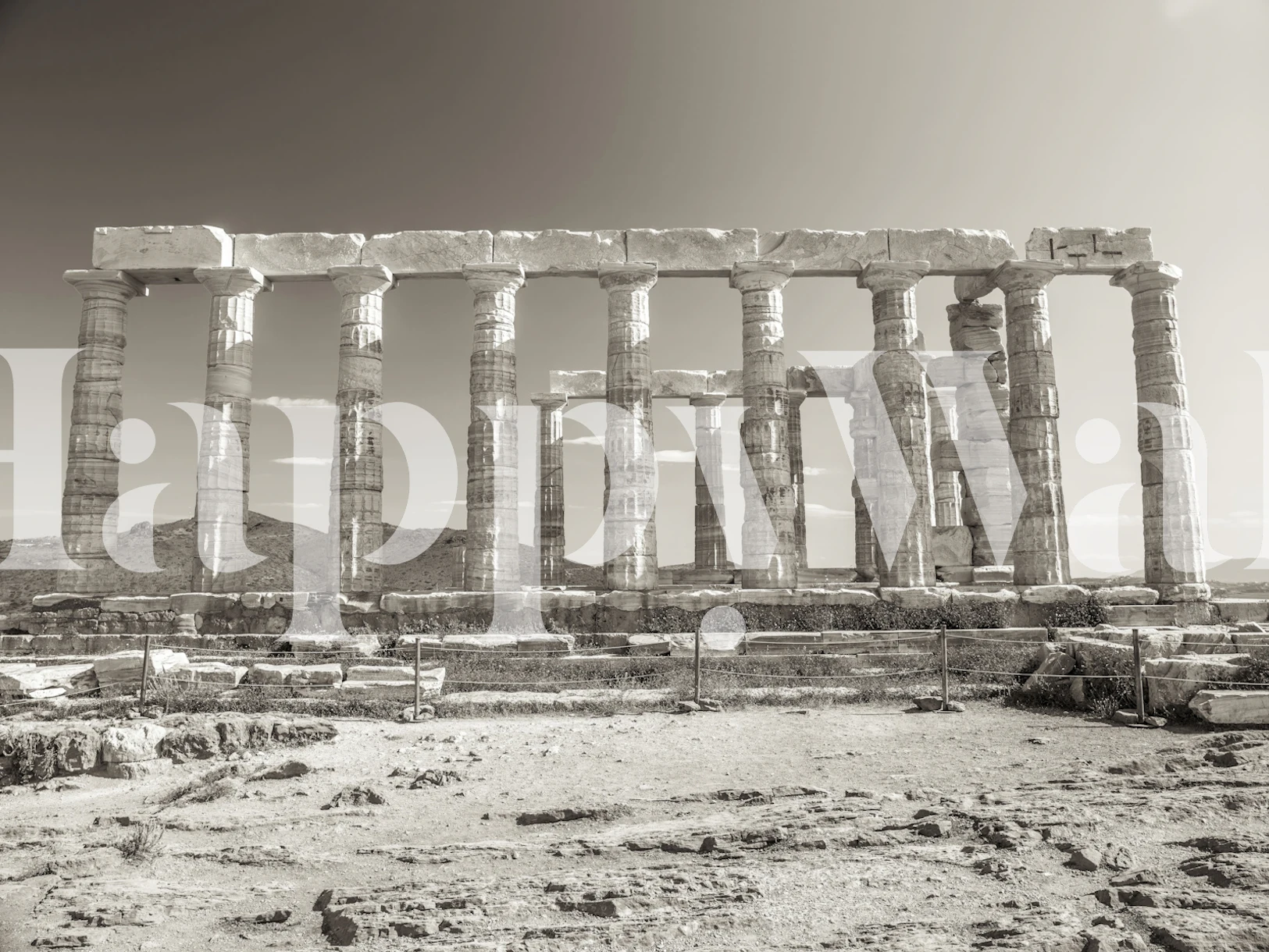 Majestic Temple of Poseidon Wallpaper | Happywall