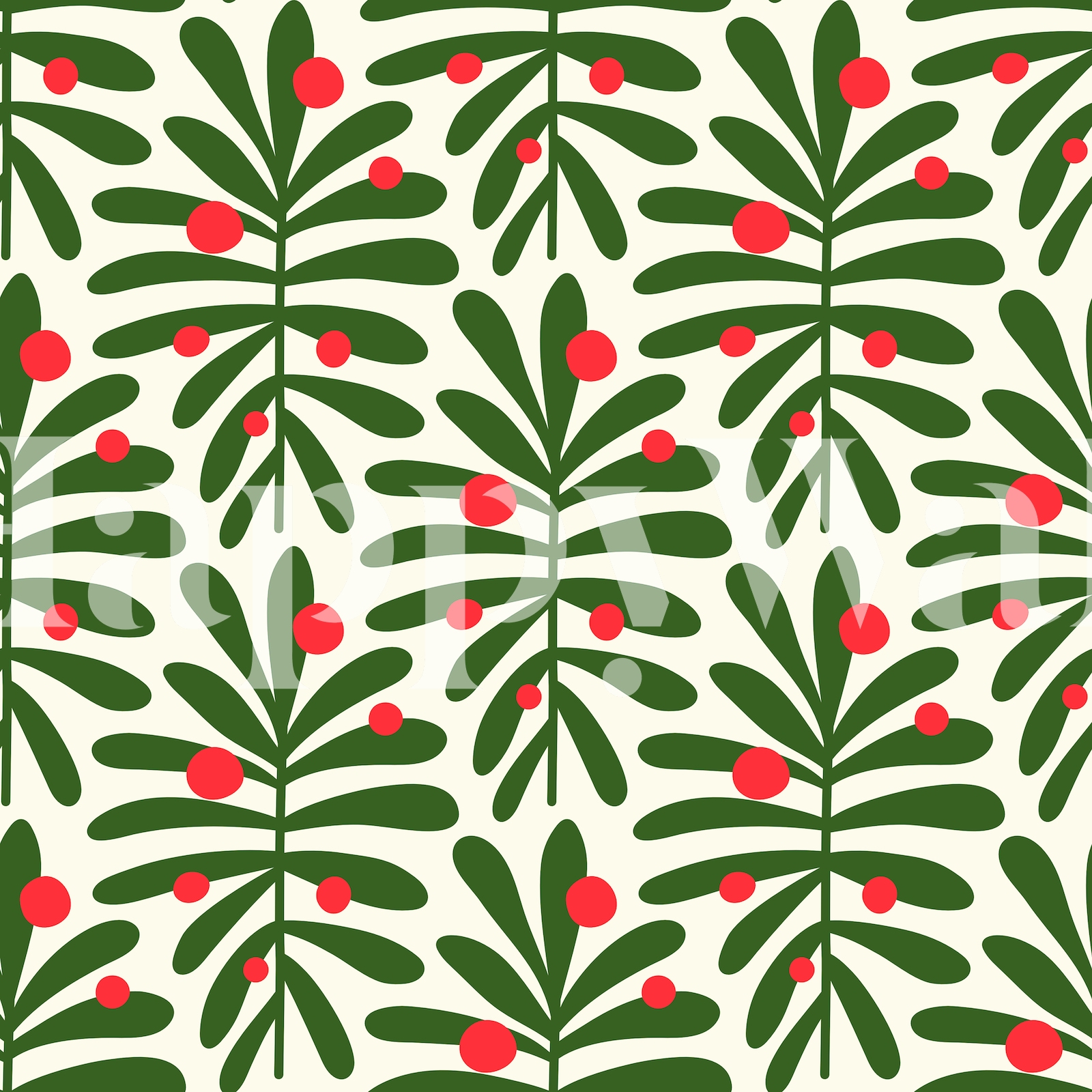 Abstract Leaves Pattern Green Red Wallpaper - Happywall