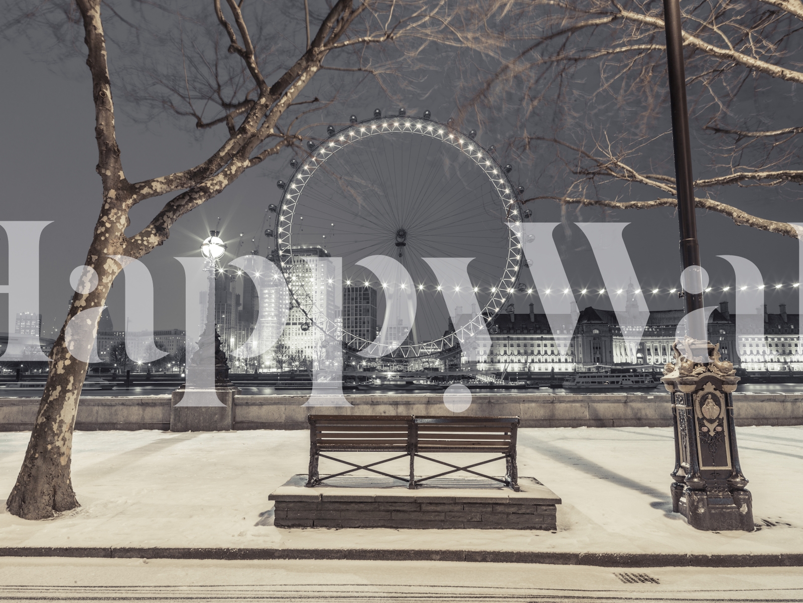 Millennium Wheel at Night Wallpaper - Buy Online at Happywall