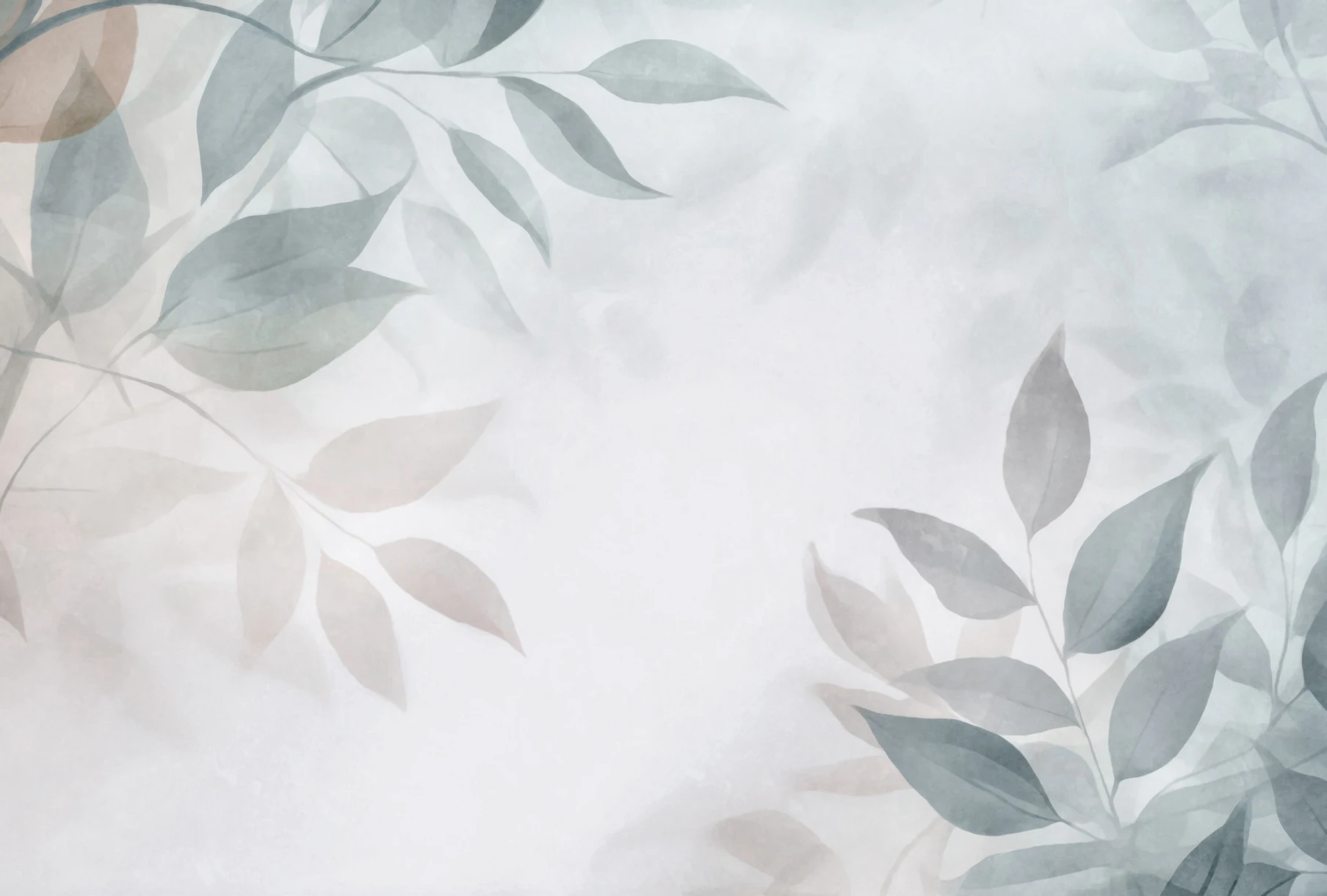 Buy Calm Foliage Pastel Teal Wallpaper | Happywall