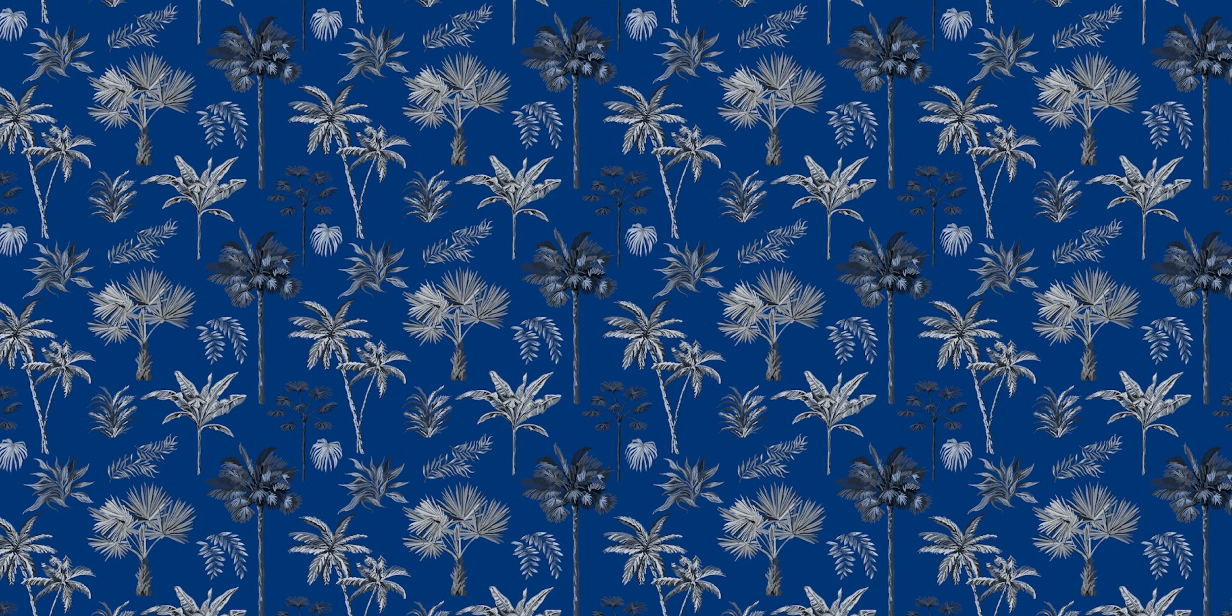 Buy Beautiful Tree Pattern Blue Wallpaper - Happywall