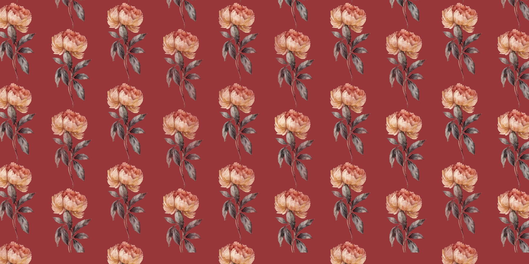 Shop Rose Vintage Red Wallpaper | Happywall