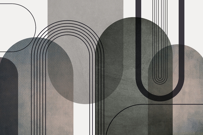 Buy Abstract Arches in Muted Tones Wallpaper | Happywall