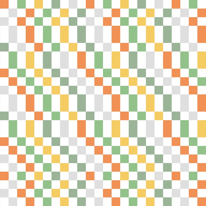 Geometric Checker Green Orange Wallpaper