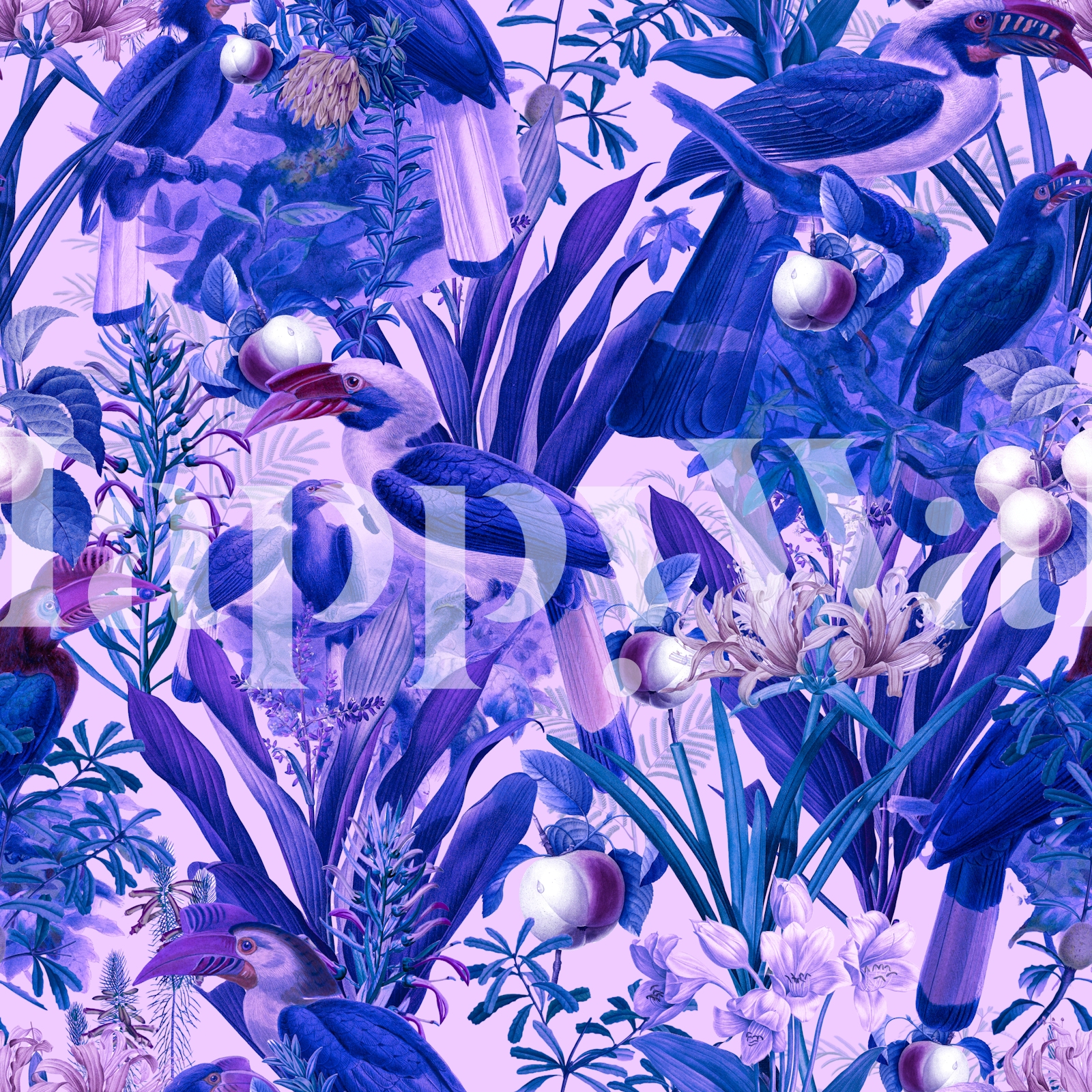 Purple Jungle Tropical Wallpaper