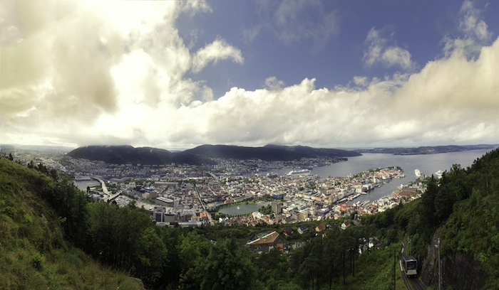Bergen Wallpaper - Scandinavian Mountains Design | Happywall