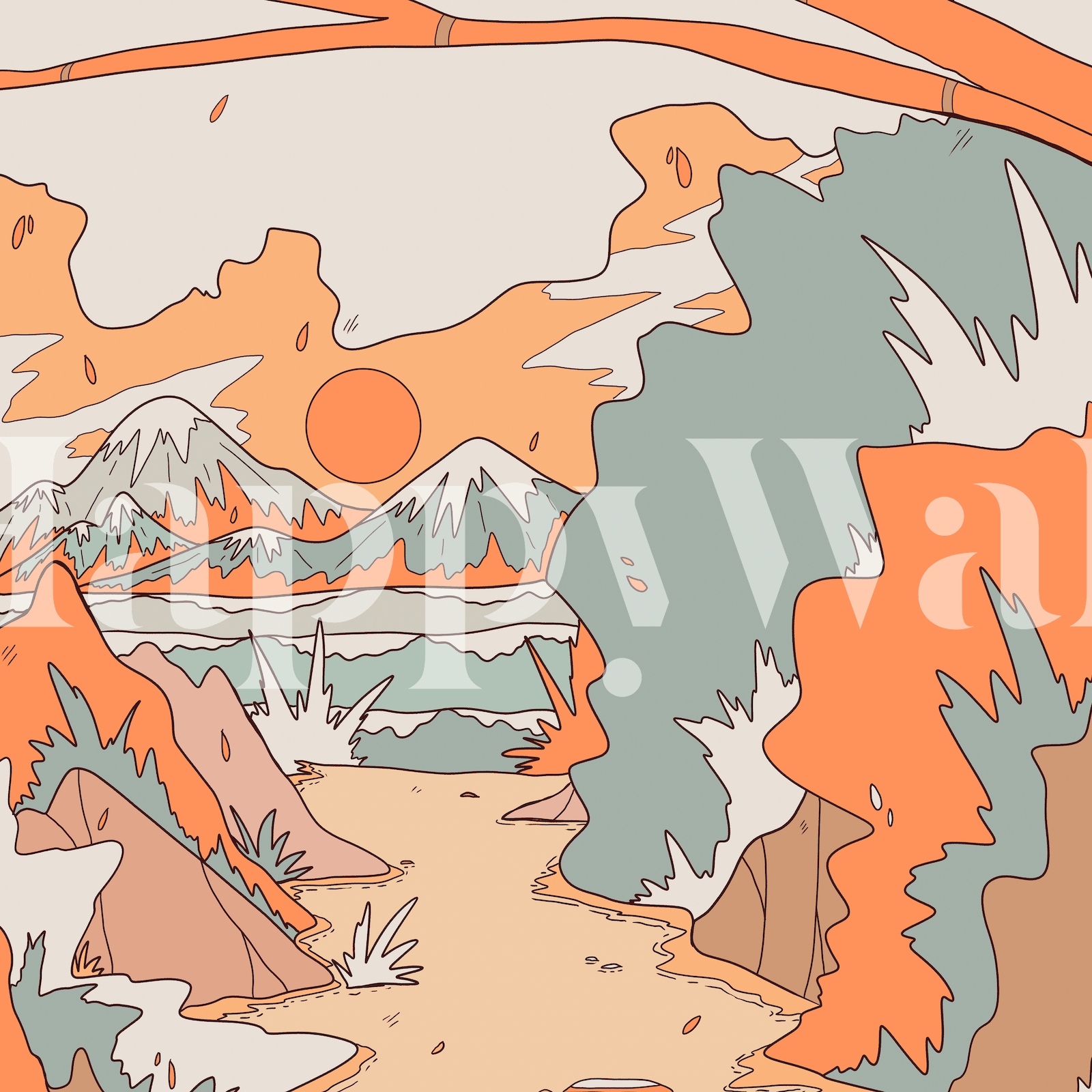 Autumn Beach Landscape Wallpaper