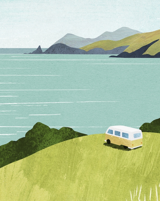 Van and the Ocean Wallpaper | Buy Now at Happywall