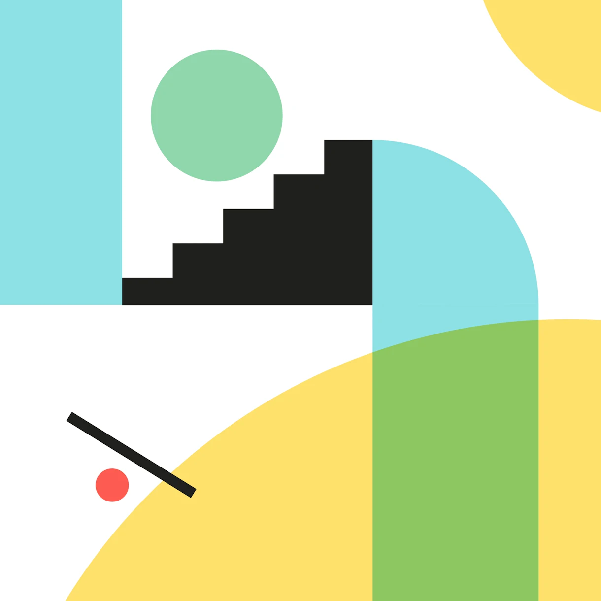 Abstraction with red dot wallpaper - Happywall