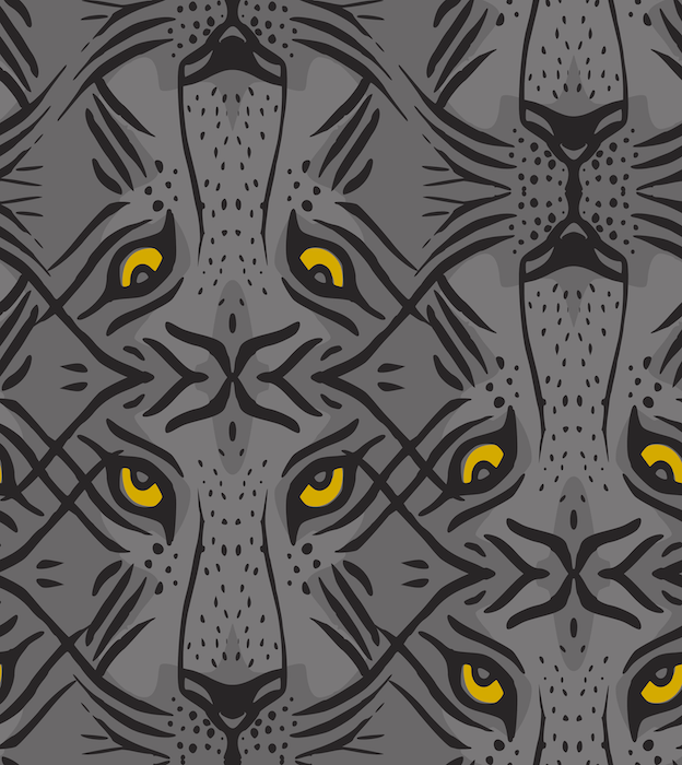 Tiger Eyes Grey Wallpaper for Bold Interiors