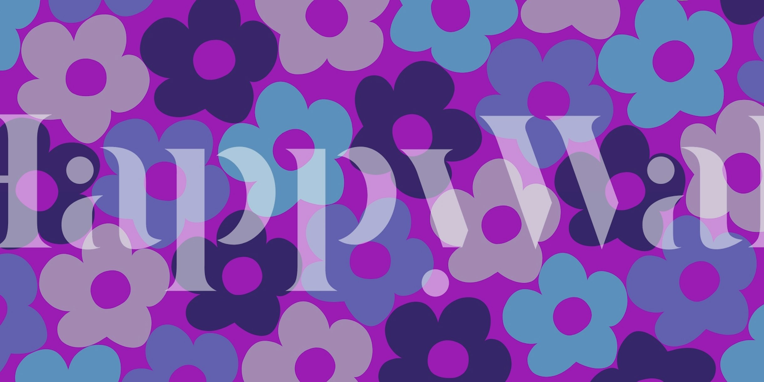 Retro Fall Daisies 4 Wallpaper | Buy Online at Happywall