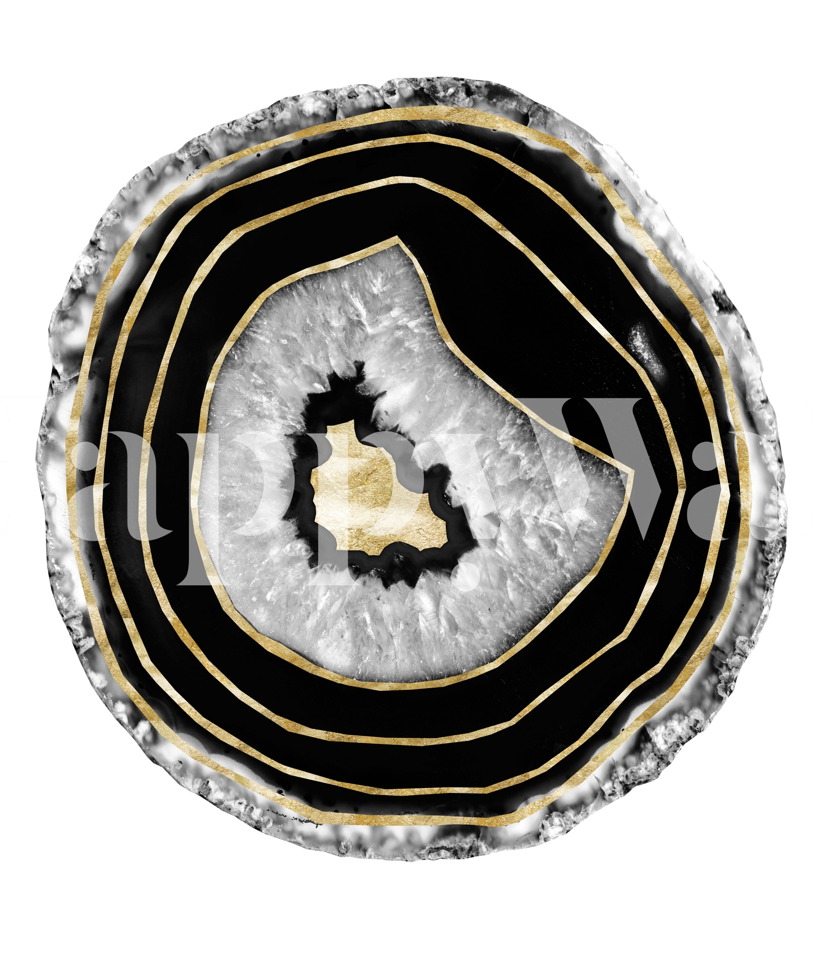 Moon Stone Agate Gold Foil 2 Wallpaper | Happywall