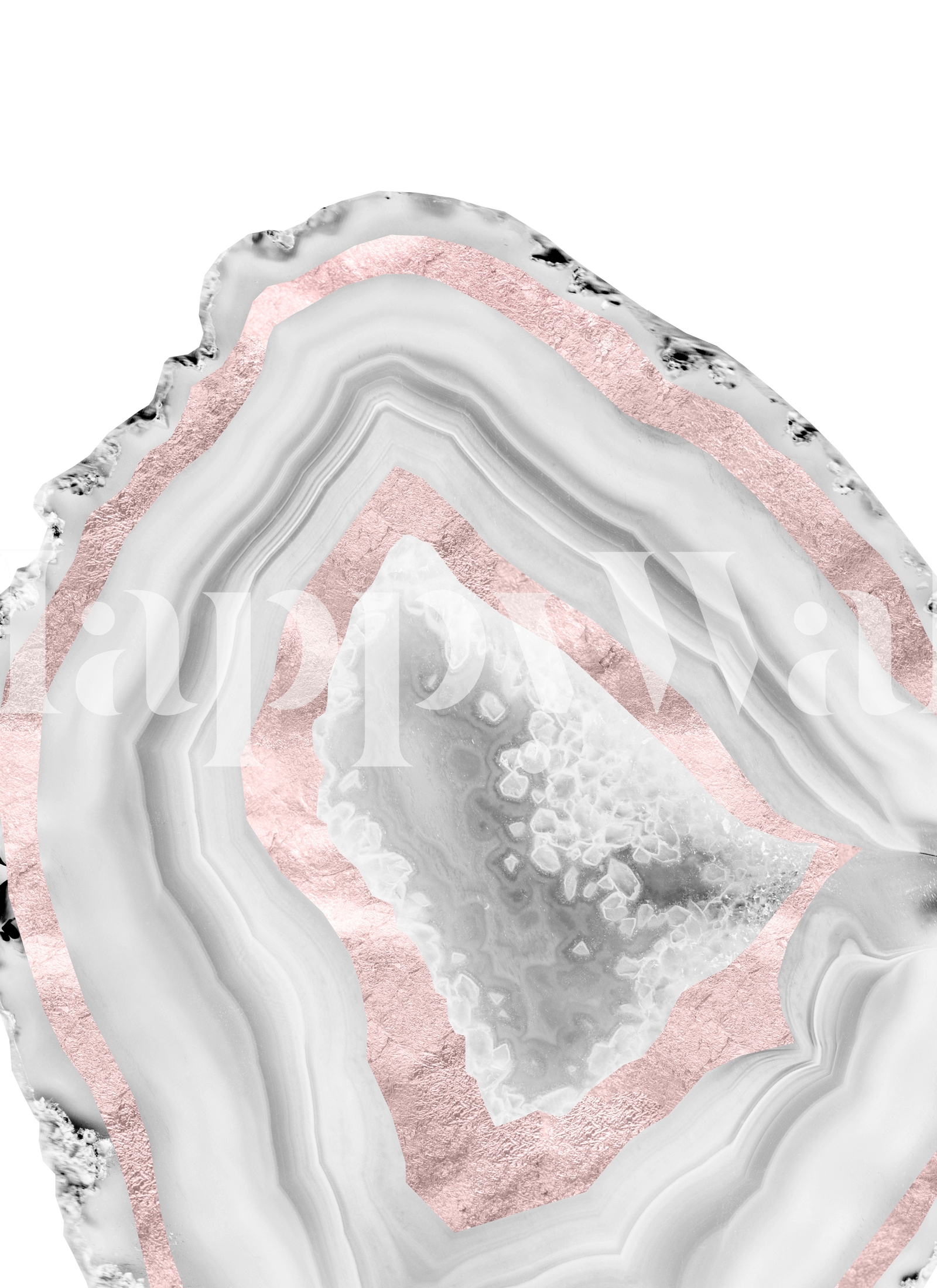 Rose Gold Agate Wallpaper for Modern Decor