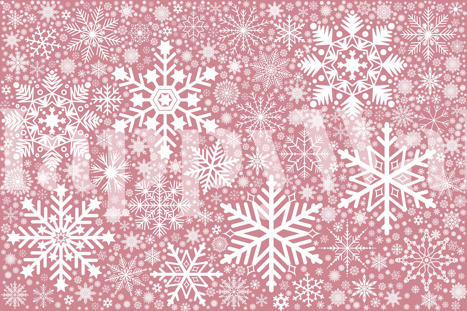 Pink Snowflake Wallpaper for Winter Decor