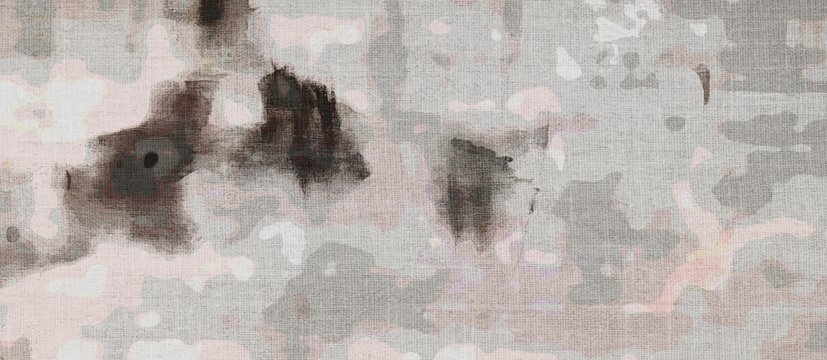 Grey Zen Shapes on Linen Fabric Wallpaper - Buy Online at Happywall