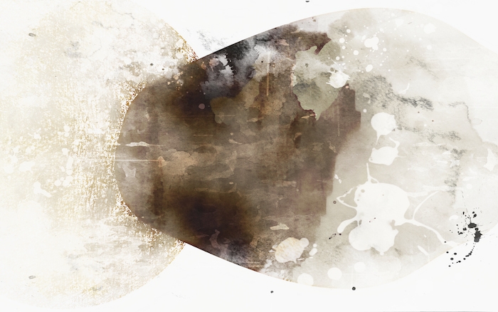 Neutral Mixed Media Zen Ink Wallpaper | Buy Online at Happywall