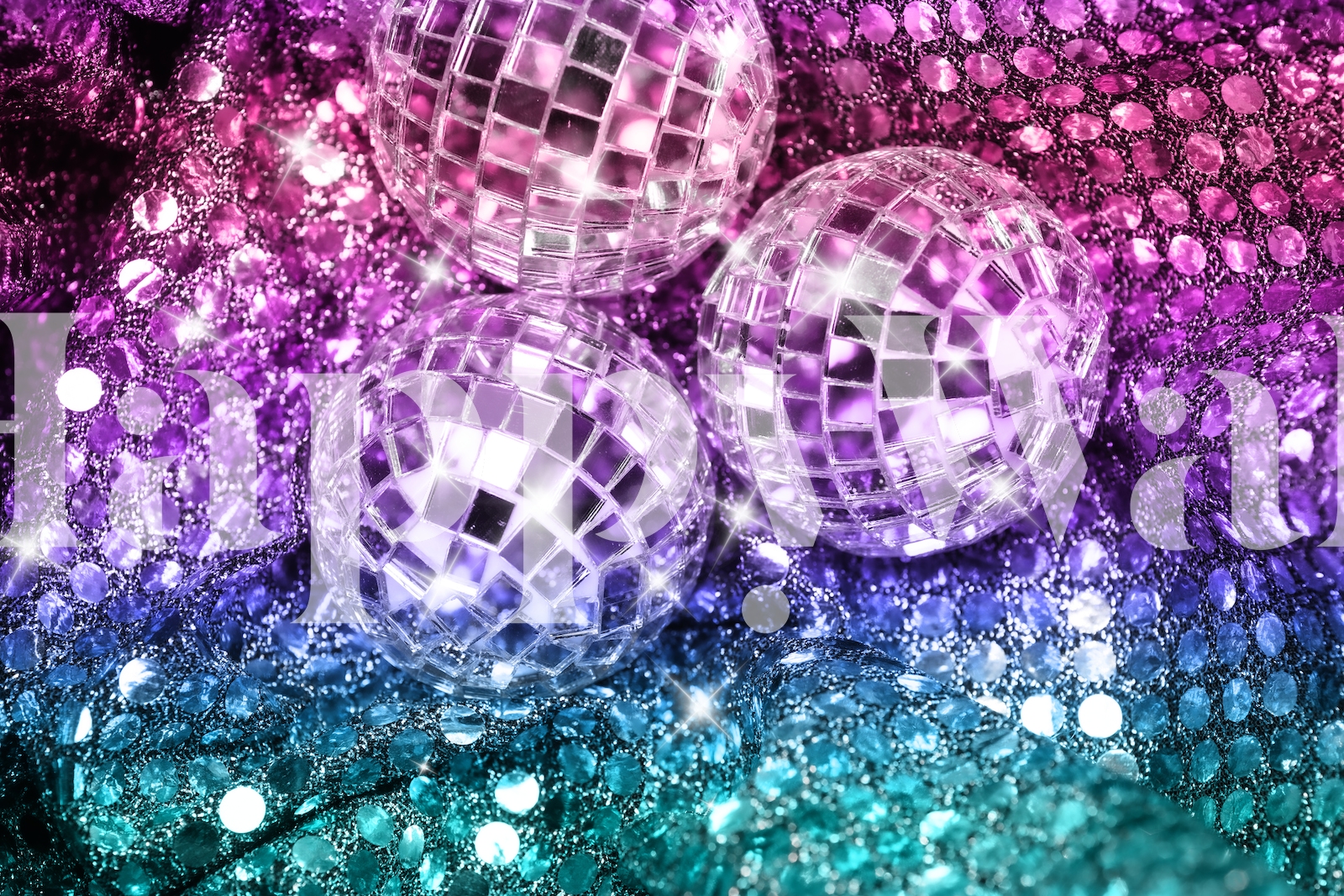 Disco Ball Glitter Wallpaper for Kids Rooms