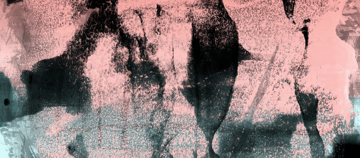 Wild Japanese Ink Dream Shapes Coral Pink - Happywall