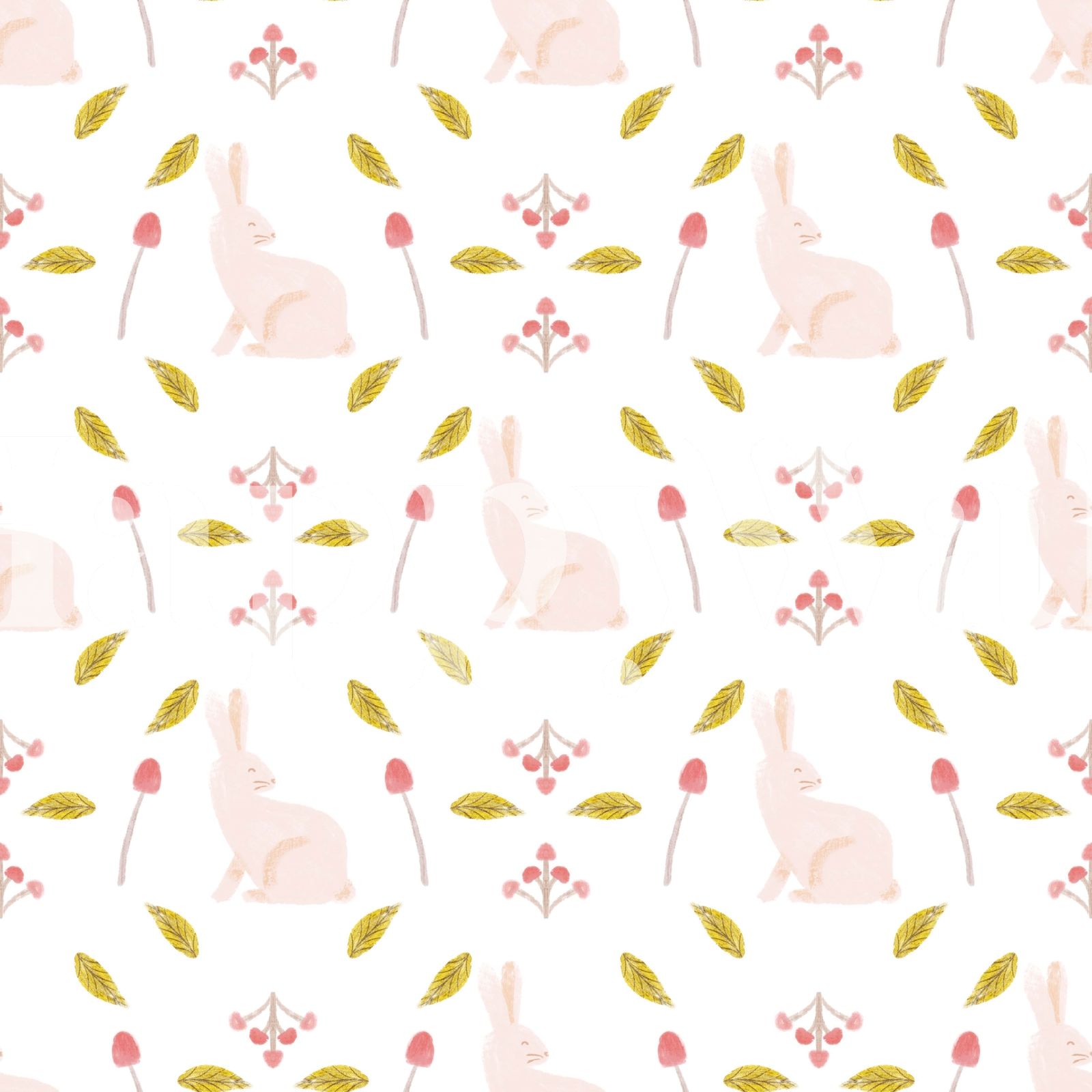 Buy Enchanting Forest Friends and Playful Bunnies Wallpaper