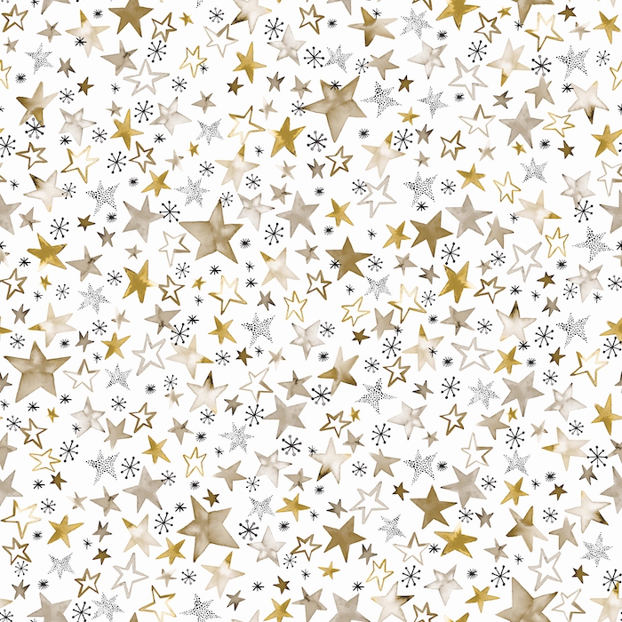 Neutral Gold Star Wallpaper for Kids