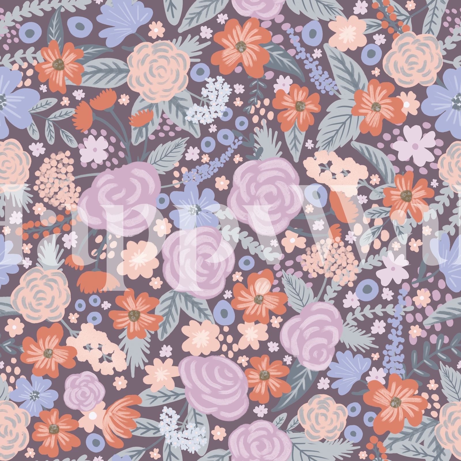 Buy Intangible Flower Pattern 2 Wallpaper | Happywall