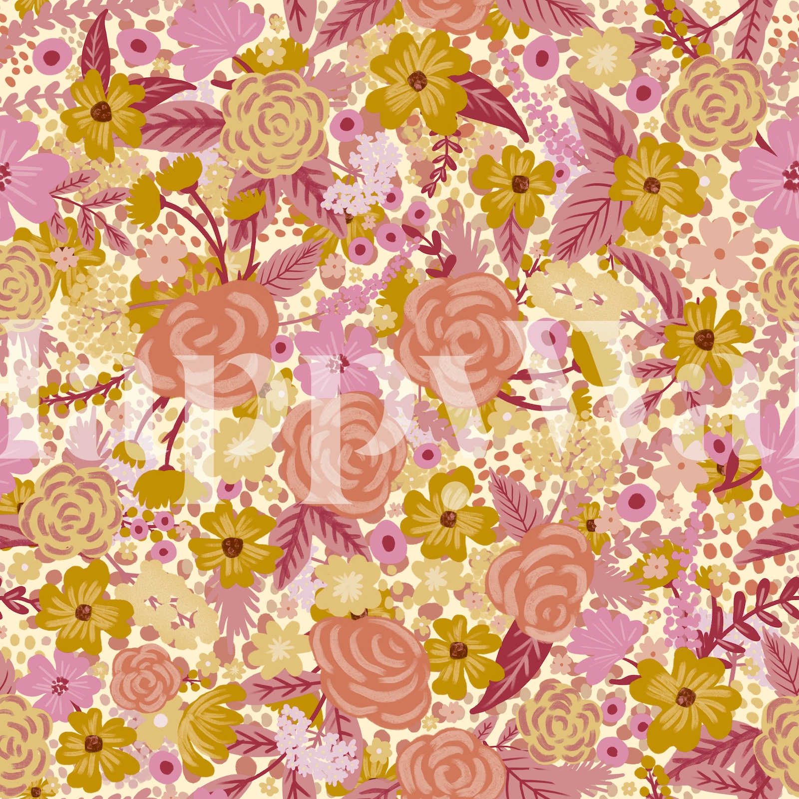 Buy Intangible Flower Pattern 4 Wallpaper | Happywall