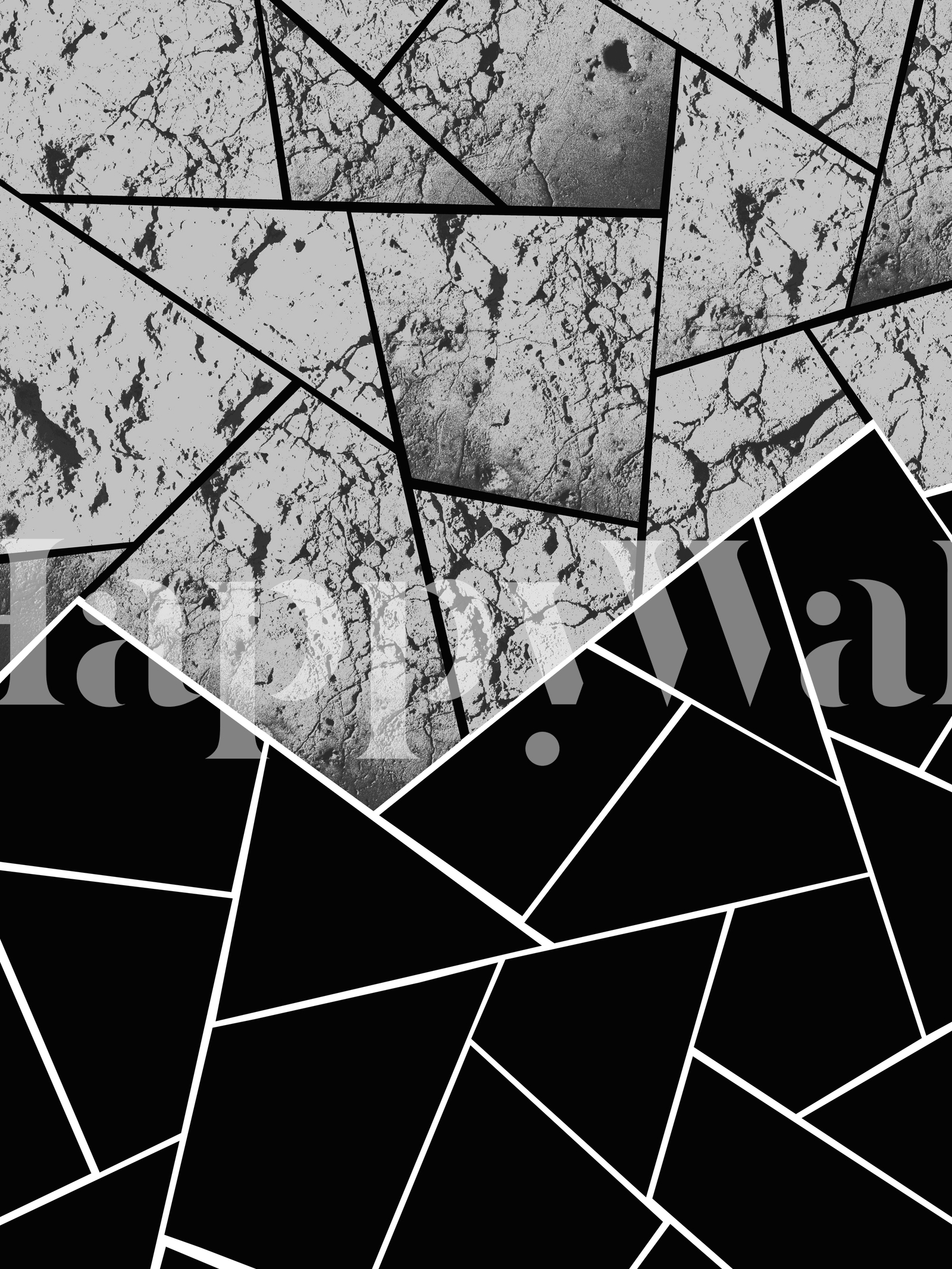 Yin Yang Marble Geometric 2 Wallpaper | Happywall