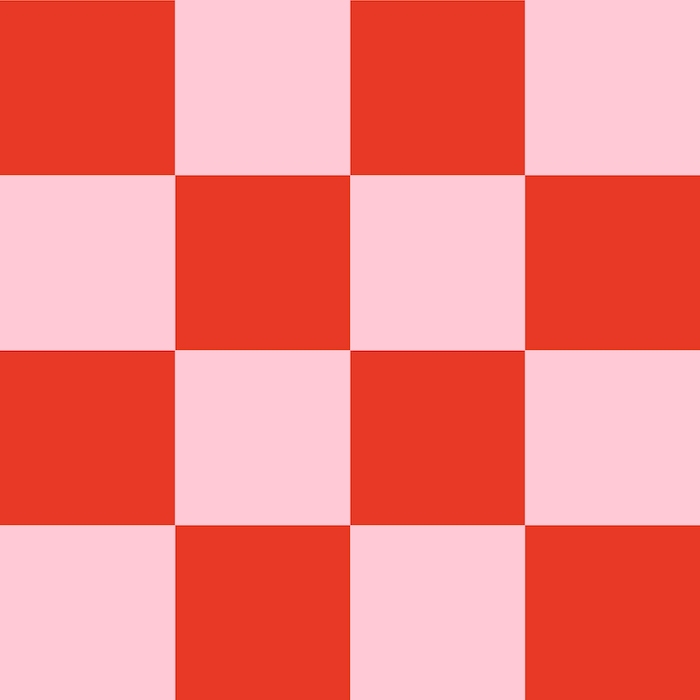 Red and Pink Checker Wallpaper for Kids