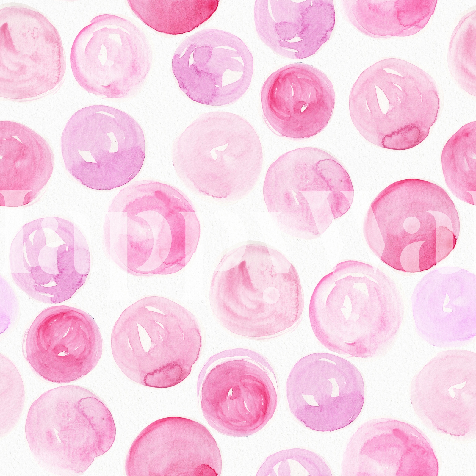 Buy Watercolors Dots Pale Pink Wallpaper - Happywall