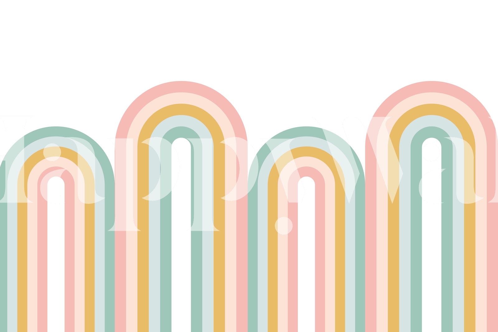 Pastel Rainbow Wallpaper for Kids Room